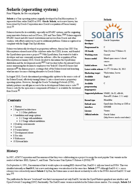 Solaris Operating System Wikipedia The Free Encyclopedia Oracle Acquisitions Unix