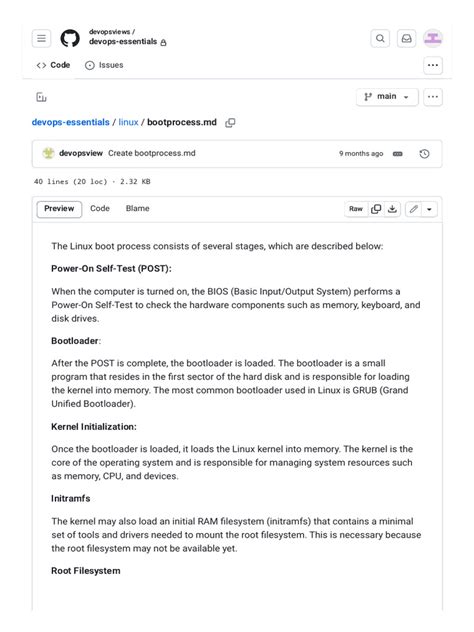 devops essentials linux bootprocess md at main · devopsviews devops