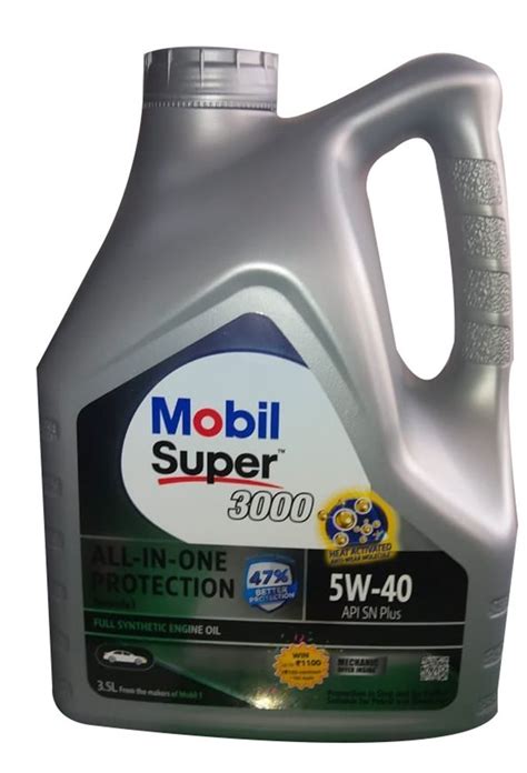 Mobile Super 3000 5W 40 Engine Oil, Can of 3.5 Litre at Rs 1385/litre ...