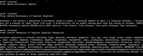 Applescript Look Up A Word In Dictionaryapp In Terminal Ask Different