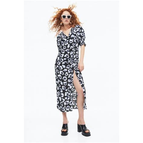 에셀트리eseltree Puff Sleeved Creped Dress