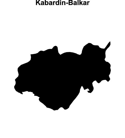 Kabardin Balkar Blank Outline Map 55036071 Vector Art At Vecteezy