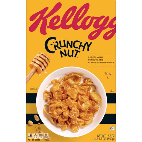 Kellogg S Crunchy Nut Original Cold Breakfast Cereal Oz Walmart