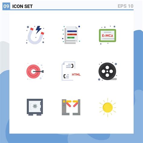 User Interface Pack Of 9 Basic Flat Colors Of Develop Handicraft Swatch