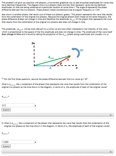 Solved This Problem Will Give You Practice With Phasors A