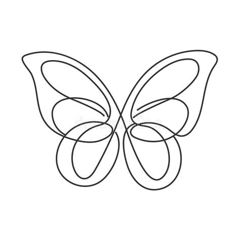 Continuous Line Drawing Of Beautiful Butterfly Single One Line Art Of Flying Abstract Butterfly