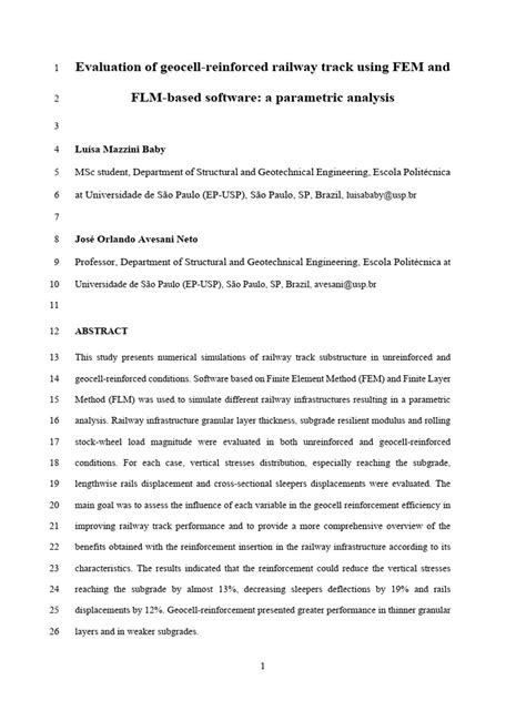 2024evaluation Of Geocell Reinforced Railway Track Using Fem And Flm Based Software A