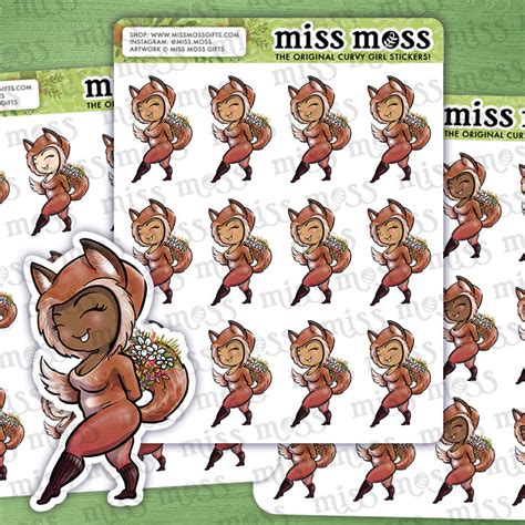 Sweet Autumn Fox Vinyl Planner Stickers Miss Moss Ts