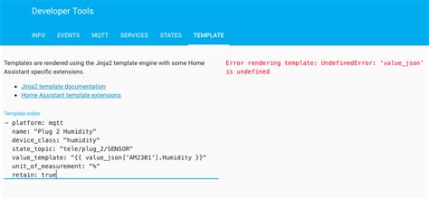 Template Undefinederror Valuejson Is Undefined Home Assistant Os