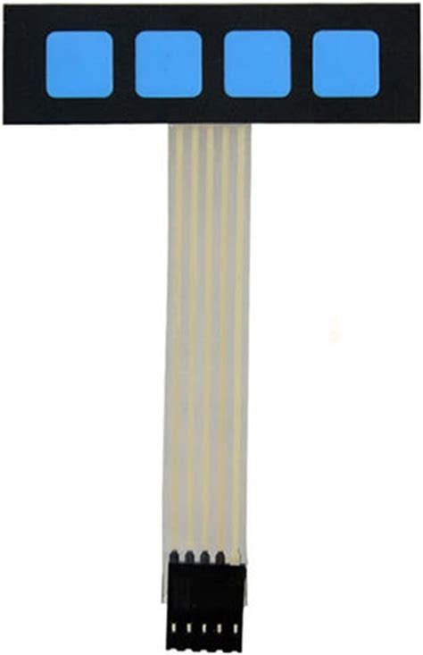 3pcs Super Slim 1x4 Matrix 4 Key Membrane Switch Control Keyboard Keypad For Arduino