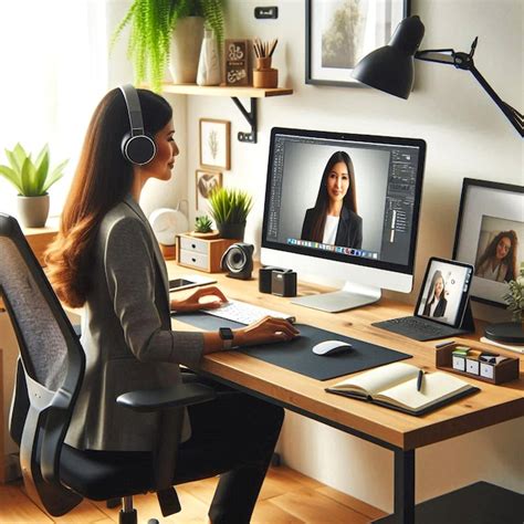 Organized Desk Setup To Maximize Productivity And Efficiency Premium