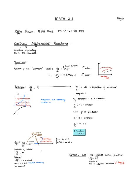 Examples Variable Separable Initial Value Problem Math 211 Libgen