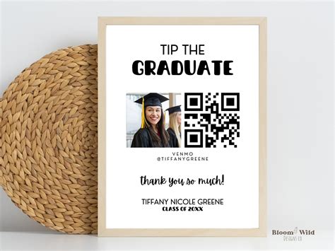 Qr Code For Grad Party Venmo Qr Code Sign Graduation College Fund Qr