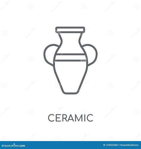 Ceramisch Lineair Pictogram Het Moderne Concept Van Het Overzichts
