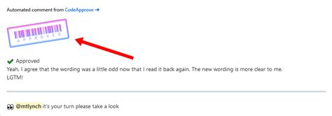 Link The Approved Sticker To The Codeapprove Review Rather Than The