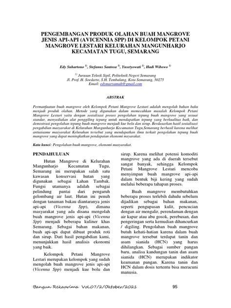 Produk Olahan Buah Mangrove Jenis Api Api Pdf Produk Olahan Buah Mangrove Jenis Api Api Pdf