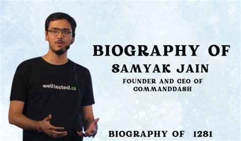 Biography Of Samyak Jain Founder And Ceo Of Commanddash Entrepreneur