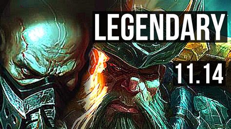Urgot Vs Gangplank Top 6 Solo Kills Legendary 400 Games 1 0m