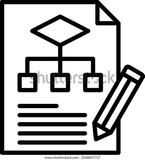 Hierarchy Structure Icon Line Vector Illustration Stock Vector Royalty Free 2568857717