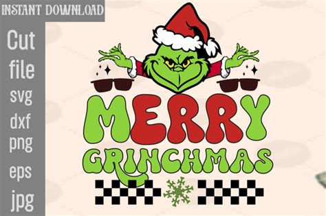 Merry Grinchmas Svg Cut Filelady Grinch Pngsanta Grinch Png Barbie