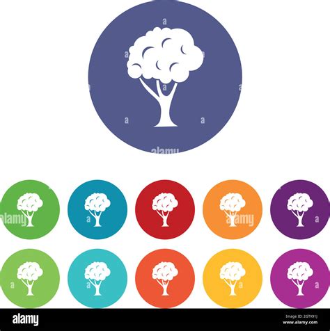 Tree Set Icons Stock Vector Image Art Alamy