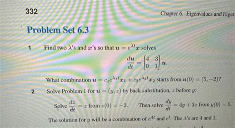 Solved 32 Chapter 6 Eigenvalues And Eigen Problem Set 6 3 Chegg