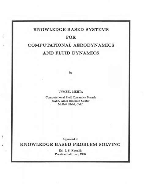 pdf knowledge based systems for computational aerodynamics and fluid