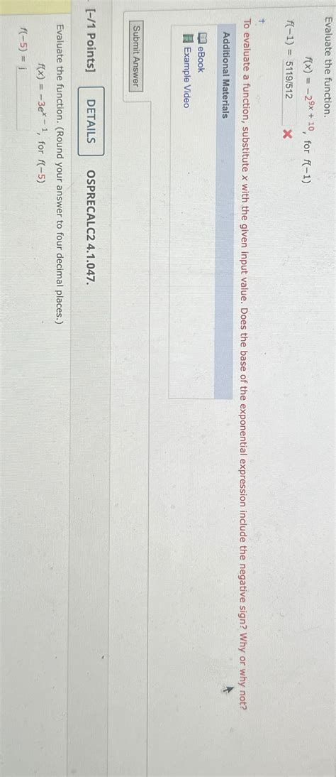 solved evaluate the function f x 29x 10 ﻿for