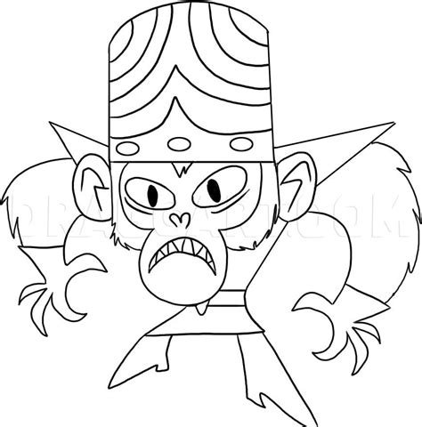 How To Draw Mojo Jojo Drawing Step By Step By Dawn Dragoart