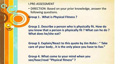 Health Optimizing Physicaleducation 1 By Gladys Aloyon Ppt
