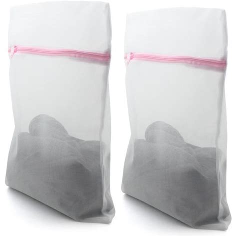Lot De Sacs À Linge En Maille Fine Avec Fermeture Éclair Pour Linge Délicat X Cm
