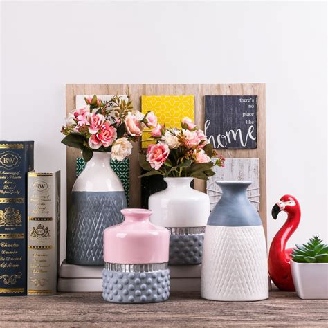 Hannah s cottage Weiß Vasen Keramik Vase Kleine Vase Blumenvase Moderne deko Tischvase Blumen