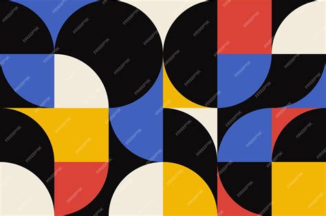 Premium Vector Abstact Mosaic Seamless Pattern With Colorful Semicircle Shapes Geometric