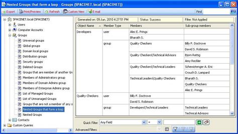 How To View The List Of Nested Groups That Are Forming A Loop In An AD Domain