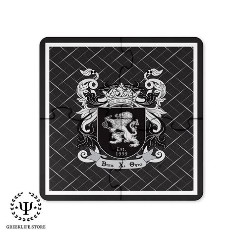 Beta Chi Theta Beverage Jigsaw Puzzle Coasters Square Set Of 4beta