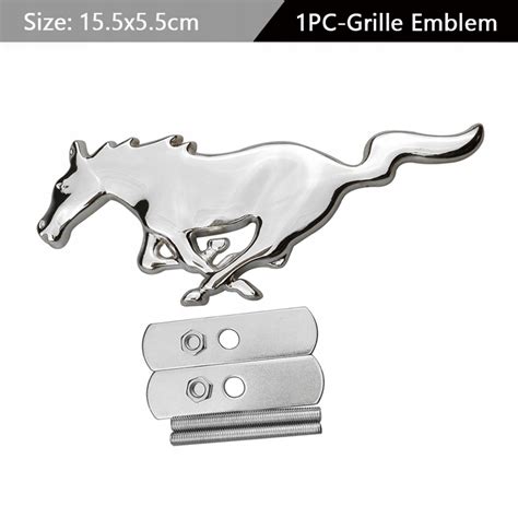 Grill EMBLEMAT ZNACZEK Ford Mustang Srebrny Oficjalne Archiwum Allegro