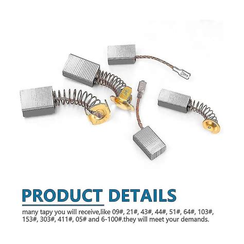 24 Pcs Electric Motor Brushes Carbon Brushes Replacement Part For