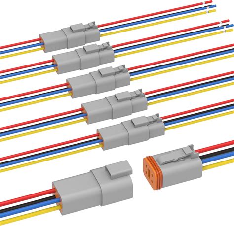 Deutsch 4 Pin Connector Kit Waterproof Electrical Connector 16 Awg Male