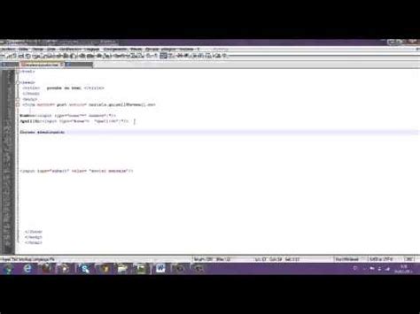 VIDEO TUTORIAL DE COMO CREAR UN FORMULARIO EN HTML YouTube
