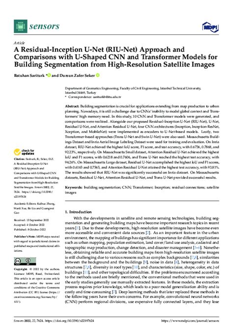 Pdf A Residual Inception U Net Riu Net Approach And Comparisons