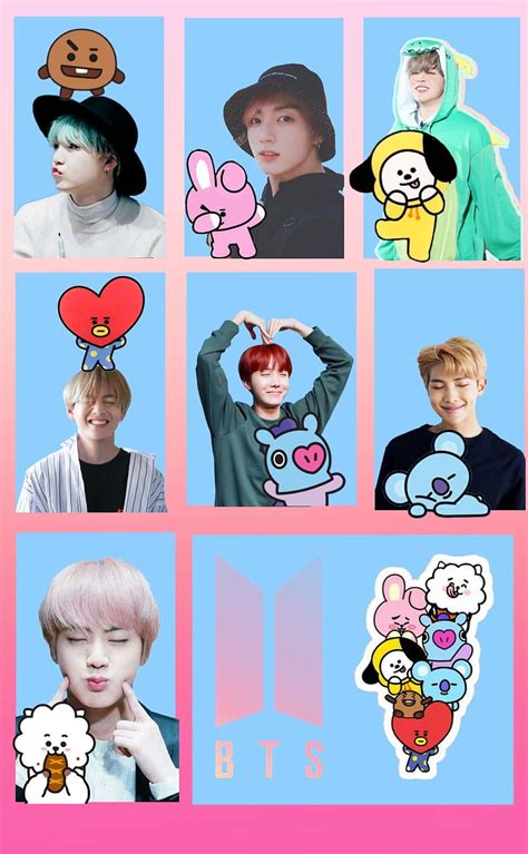 Bt21 And Bts Phone Wallpaper Bts Wallpaper Cover Photos Bts Images