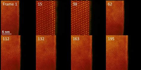 Select Frames From A Laadf Stem Movie Of A Particle Edge That Was