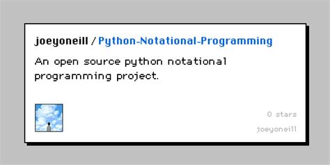 github joeyoneill python notational programming an open source