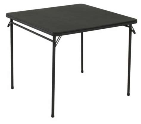 34 Square Vinyl Top Folding Card Table Black 1 Count Kroger