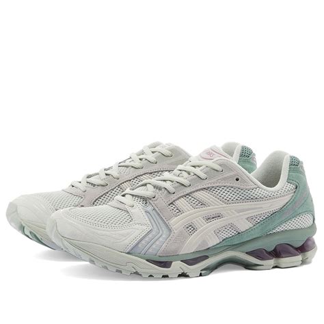 Asics Mens Gel Kayano 14 Sneakers In Light Sagesmoke Grey Asics