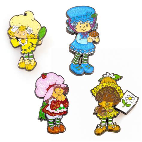 Strawberry Shortcake And Rainbow Brite Glittery Enamel Pins Coming Soon