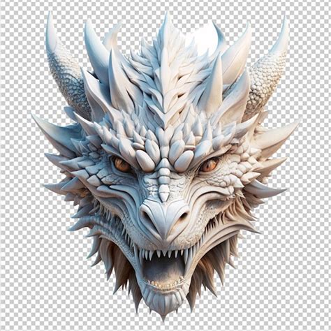 투명한 배경에 드래곤 머리 프리미엄 Ai 생성 Psd