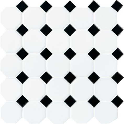Octagon And Dot Matte White