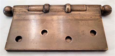Set Of 10 1920s Mckinney Antique Brass 4in Door Hinges Rockwell