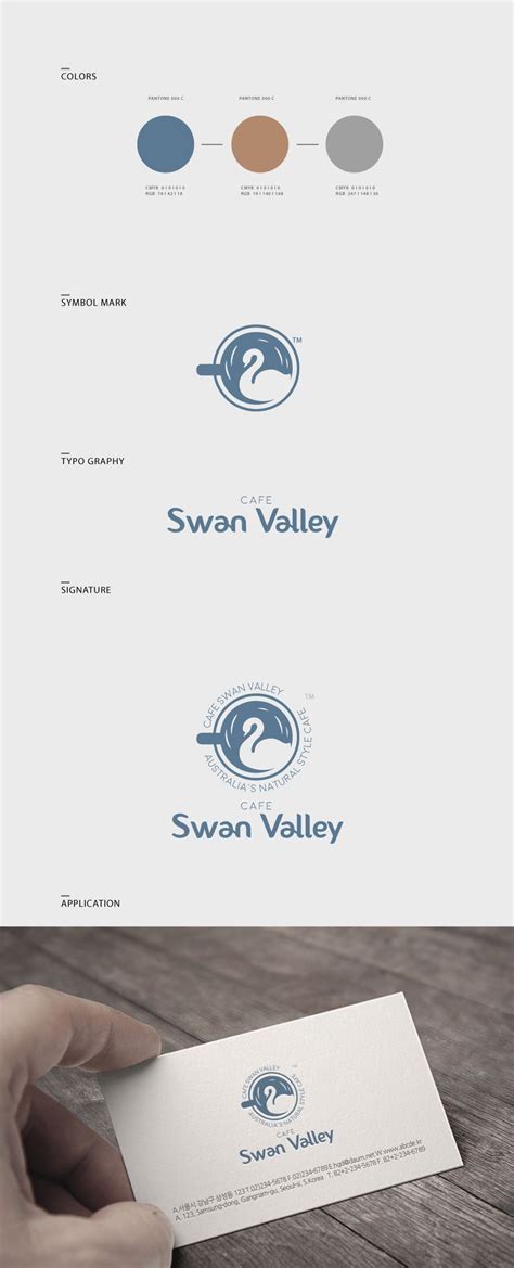 The Logo For Swan Valley Is Shown In Blue And White With Different